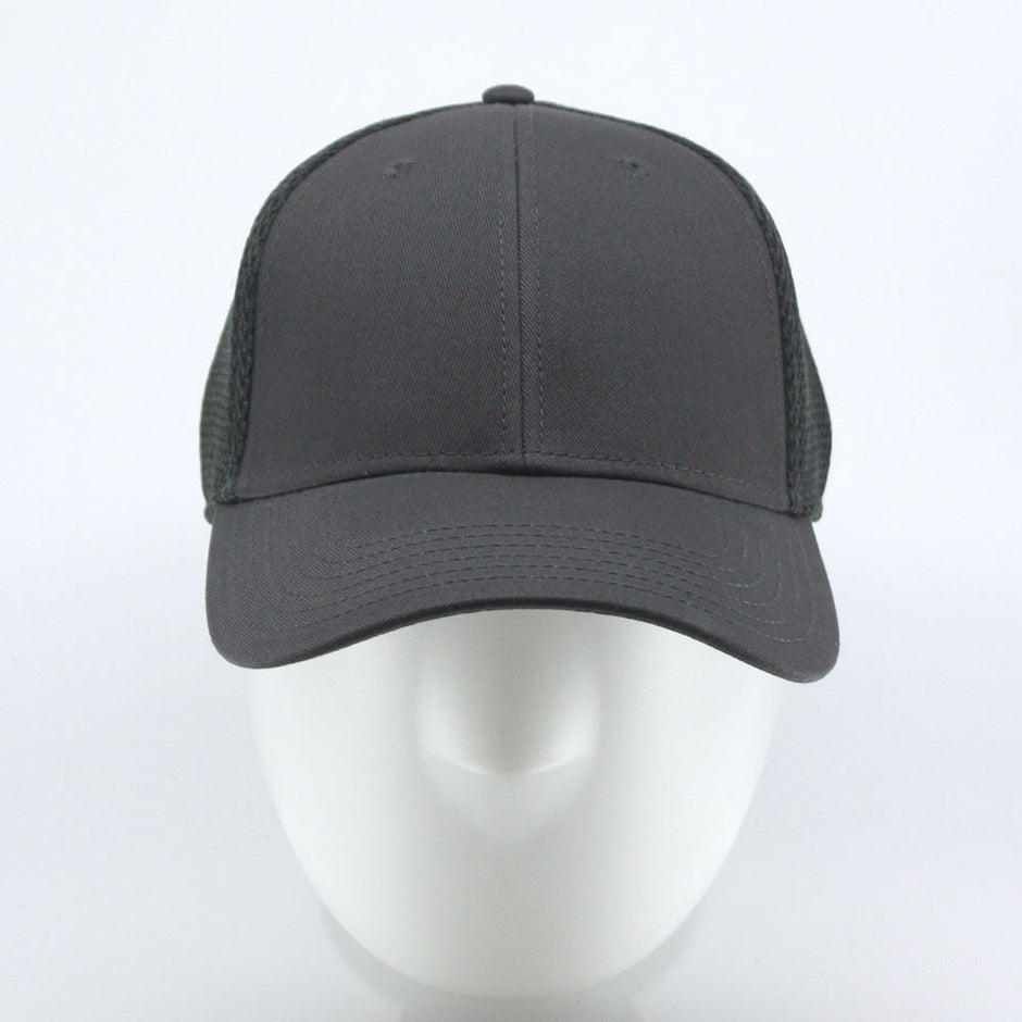 Cotton with Stretchable Polyester Air Mesh Back Flex Six Panel Basebal ...