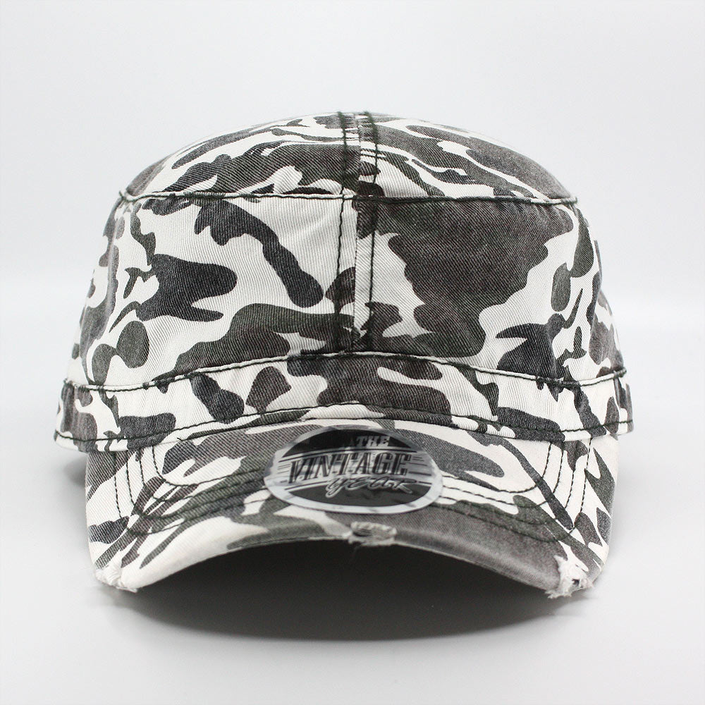 Camouflage Washed Cotton Distressed Visor Military Radar Army Cadet Ca ...