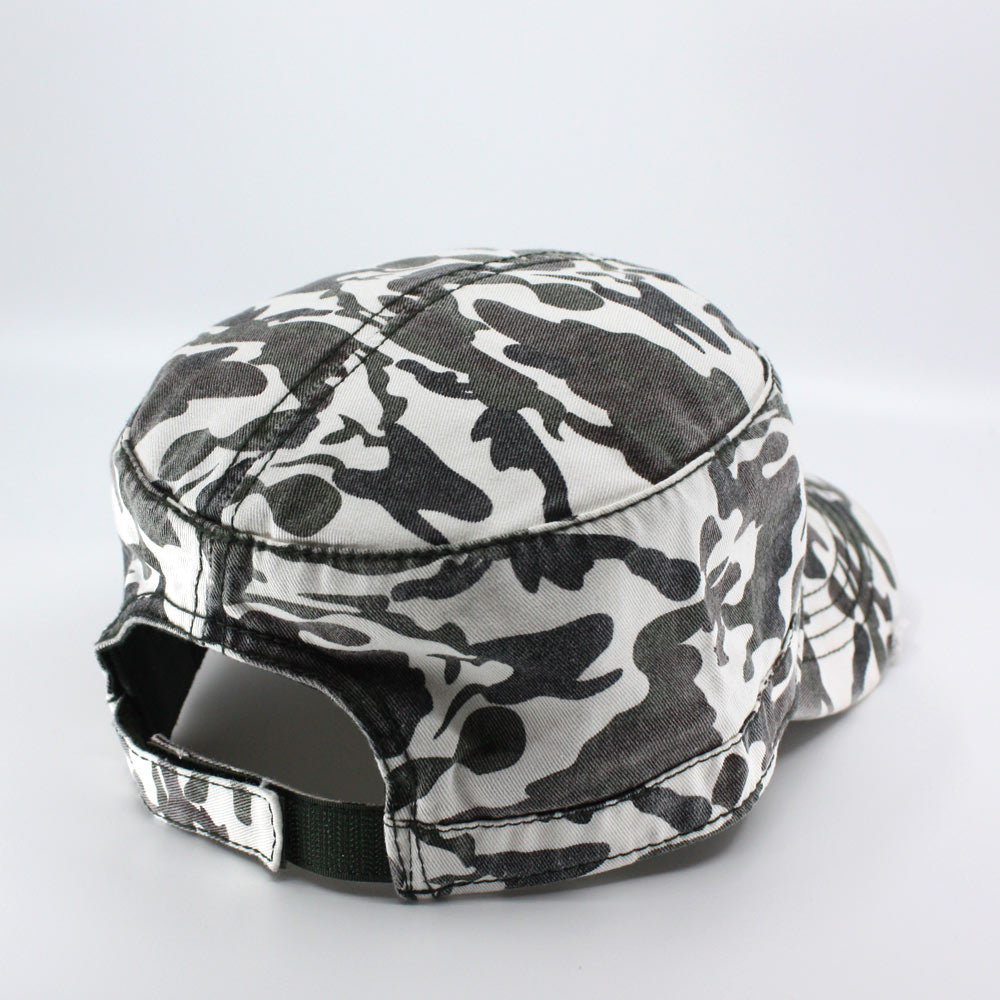 Camouflage Washed Cotton Distressed Visor Military Radar Army Cadet Ca ...