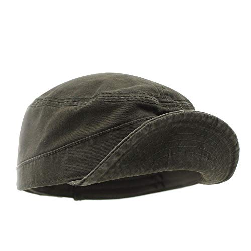 Washed Cotton Twill Cadet Bendable Visor Adjustable Military Radar Cap ...