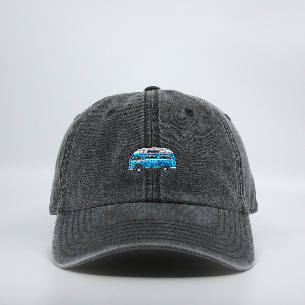 Vintage Camper Car Embroidered Washed Cotton Twill Dad Hat Adjustable ...