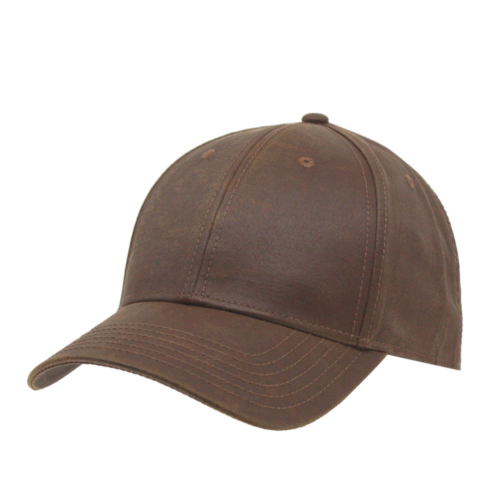 Heavy Washed Wax Coated Structured Adjustable Low Profile Baseball Cap ...