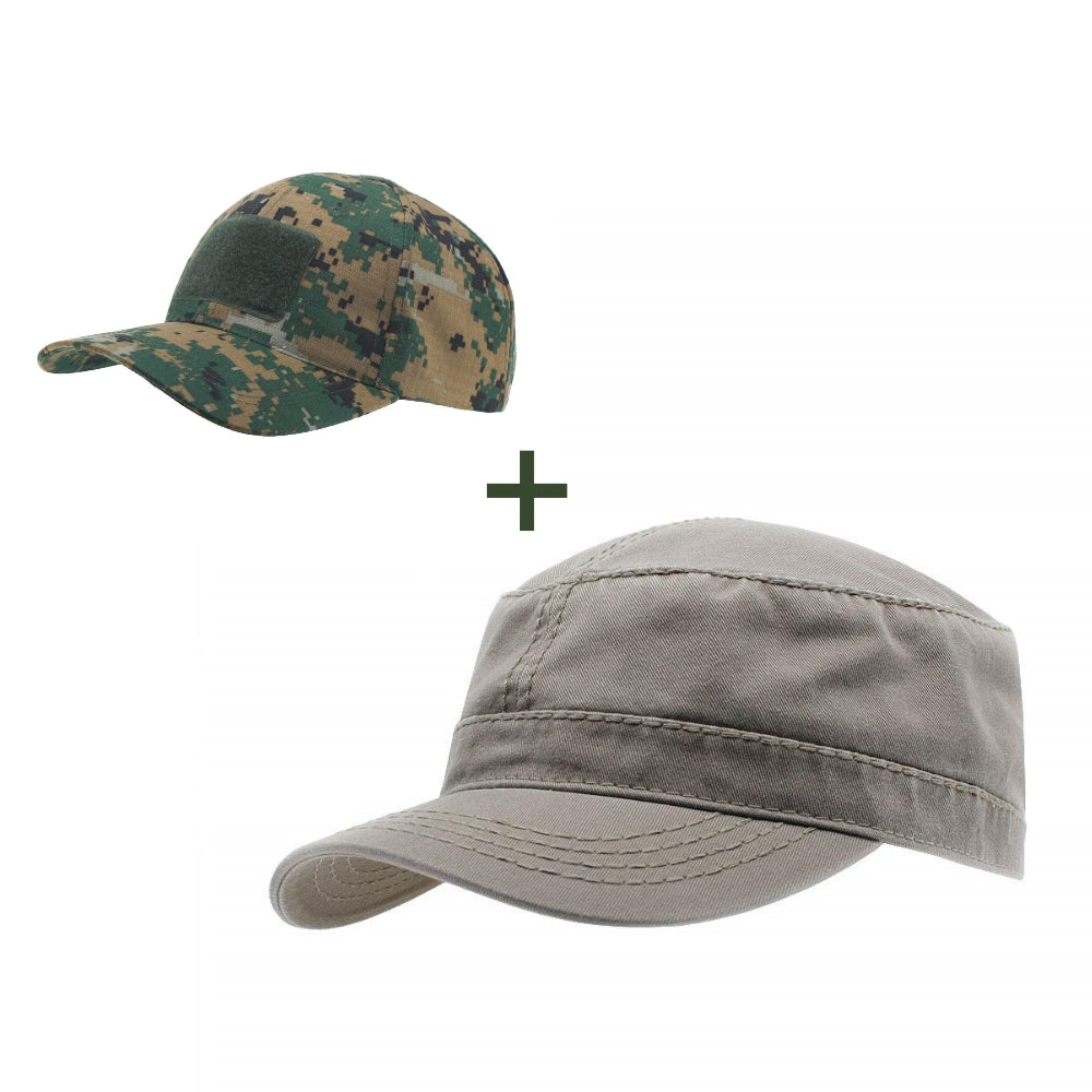 Camouflage Twill Five Panel Adjustable Camper Caps - Ooh La La Factory