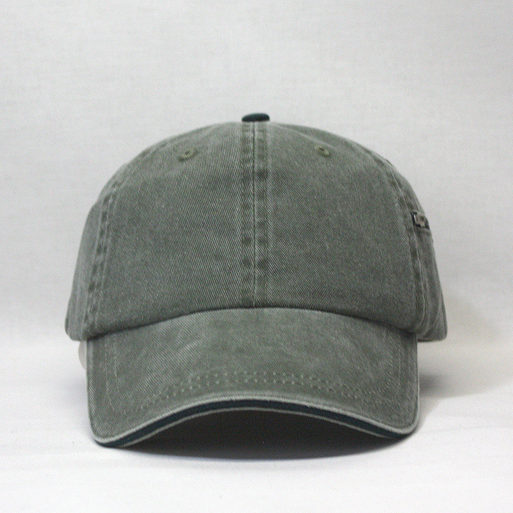 Zipper Pocket Washed Cotton Sandwich Adjustable Baseball Cap - Ooh La ...