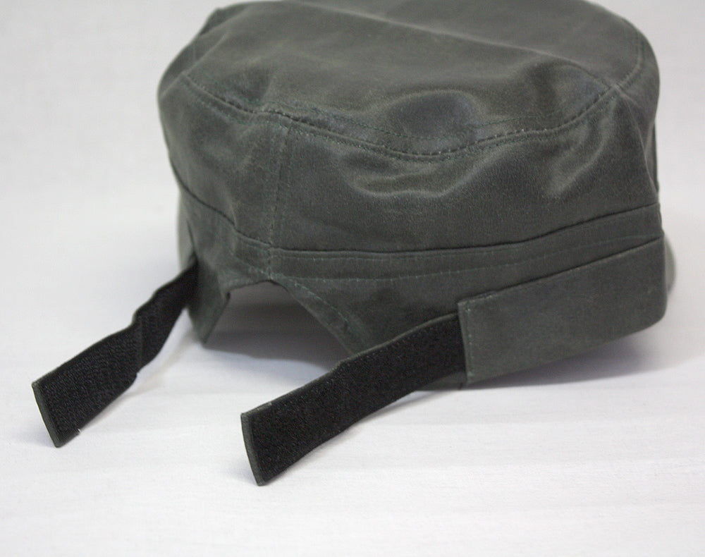 Solid Waxed Cotton Twill Adjustable Military Radar Caps - Ooh La La Factory