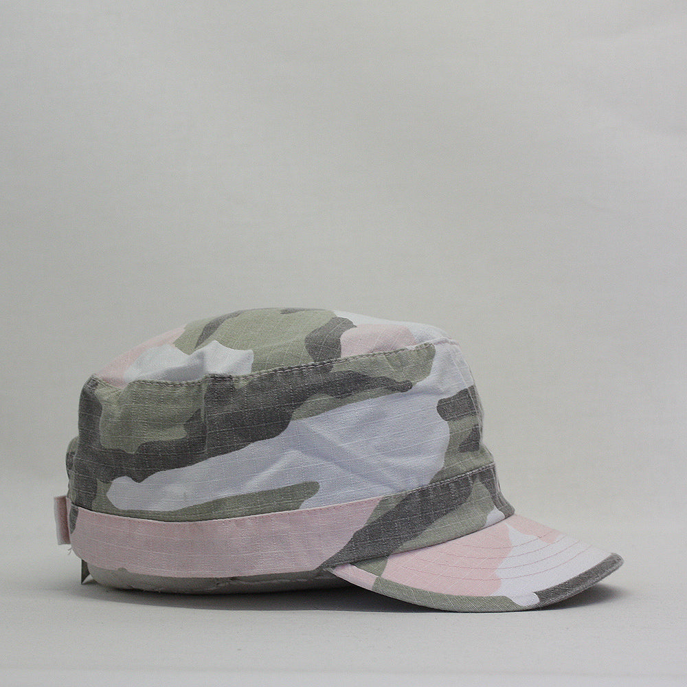 Women's Vintage Fatigue Rip Stop Cotton Military Adjustable Cadet Caps ...